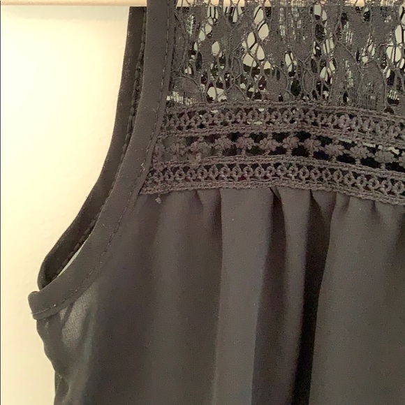 yishangyi | Tops | Yishangyi Black Lace Top Flyaway Back | Poshmark